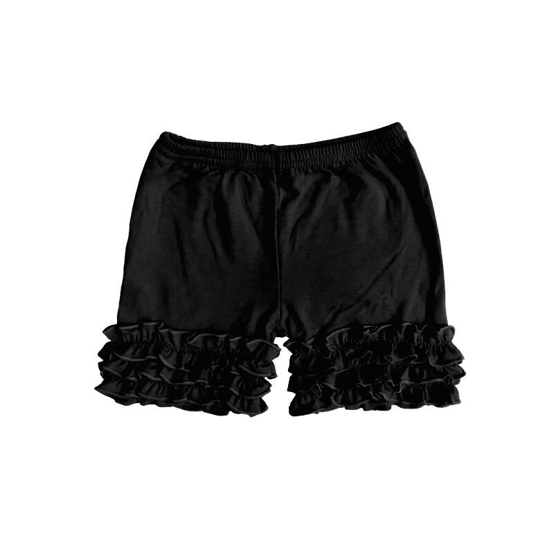 Deadline Feb 4 black cotton kids girls icing ruffle shorts – Western ...