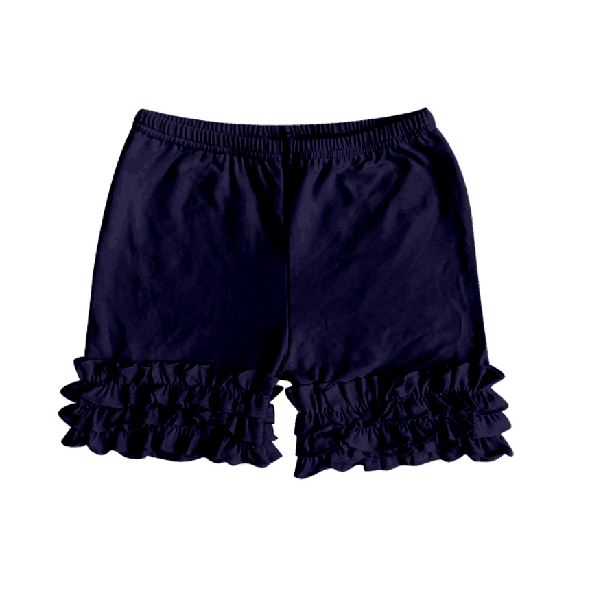 Deadline March 23 Navy cotton kids girls icing ruffle shorts – Western ...