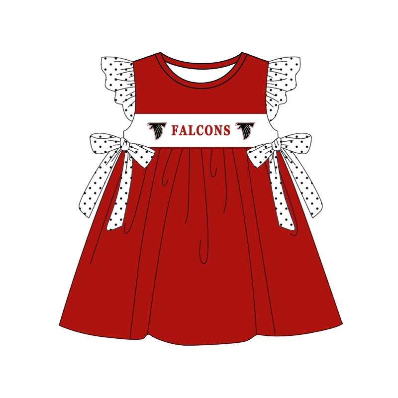 Deadline June 12 flutter sleeves red F girls team dress – Western Kids ...