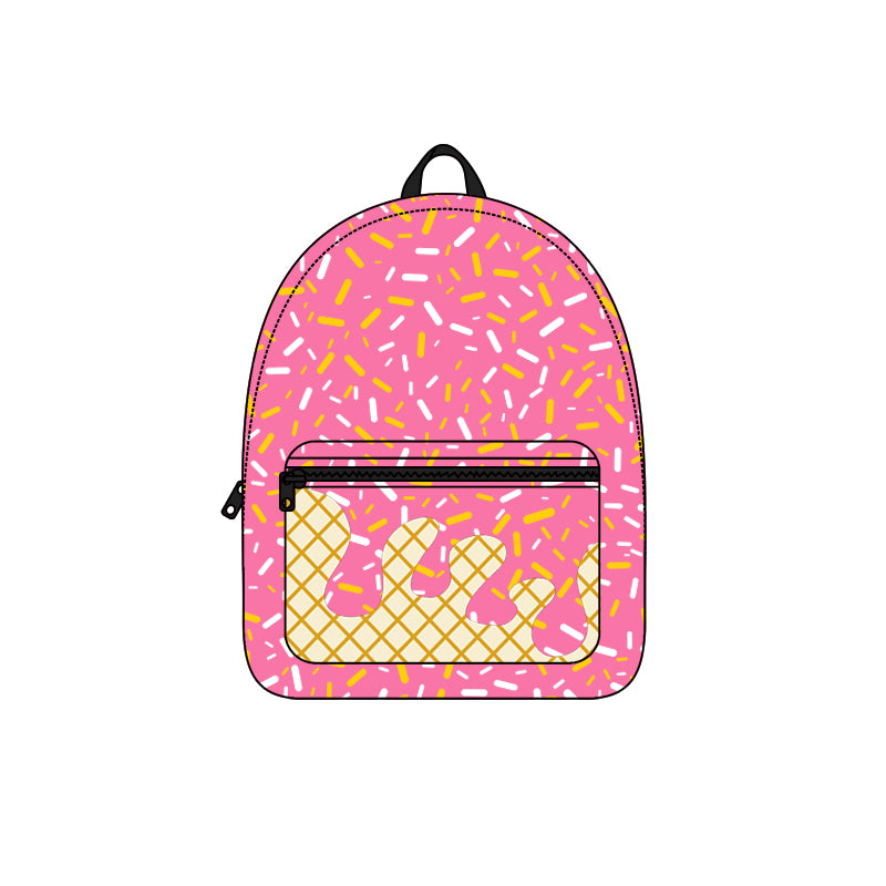 Pink ice cream sprinkle kids girls backpack – Western kids clothes