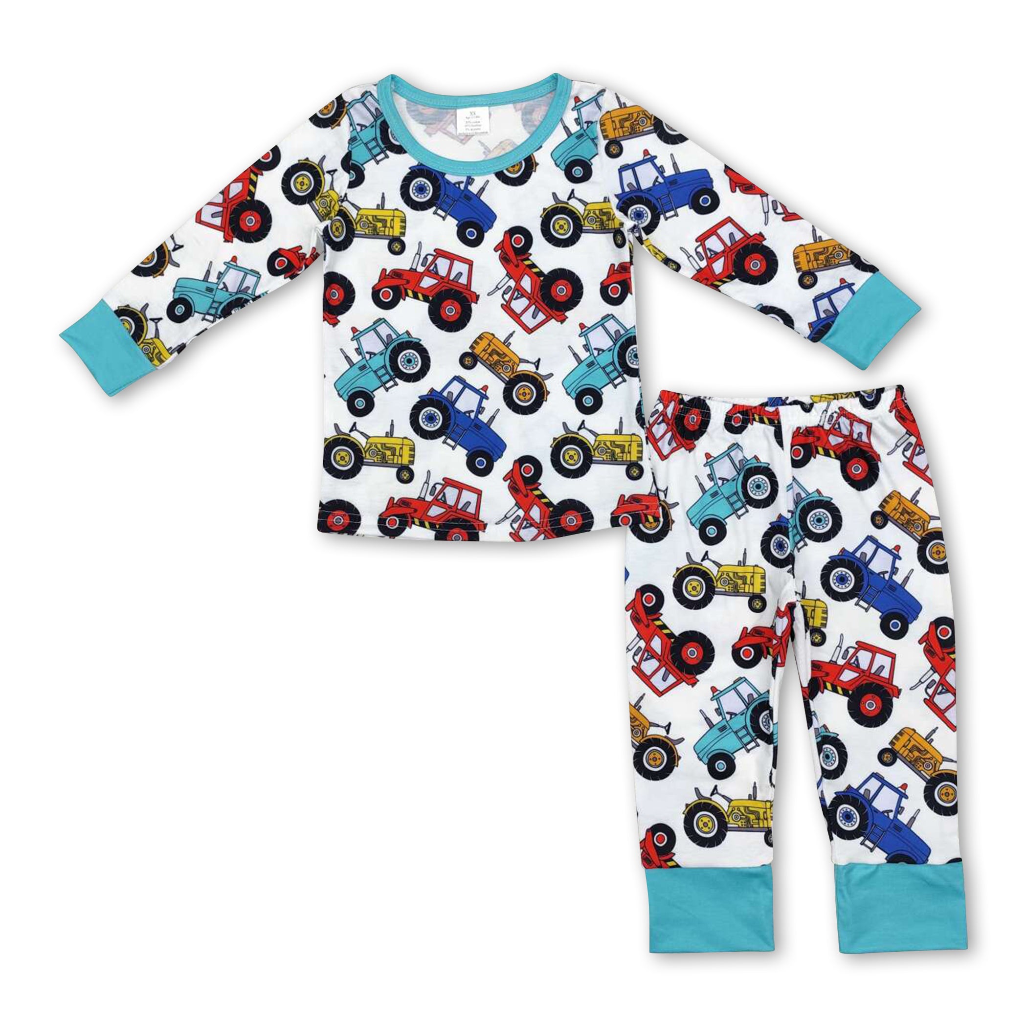 Long sleeves tractor top pants kids boys pajamas – Western Kids Clothes