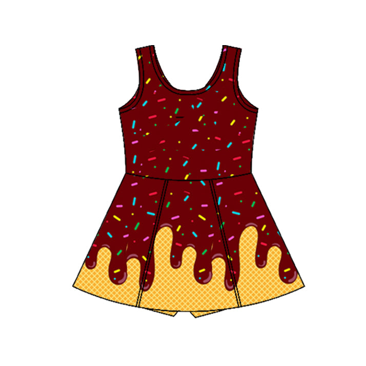 Maroon sprinkle ice cream girls team athletic dresses – Western Kids ...
