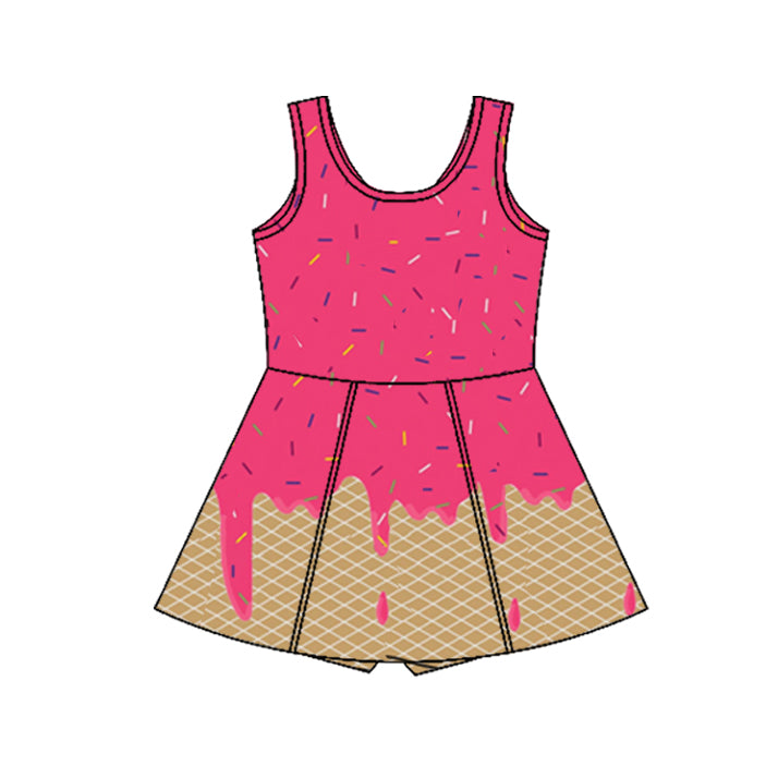 Hot pink khaki sprinkle ice cream girls team athletic dress – Western ...