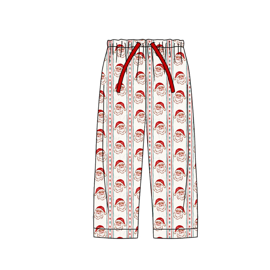 Santa print adult Christmas sleepwear bottoms pants – Western Kids Clothes